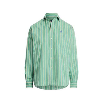 Polo Ralph Lauren Gestreiftes Baumwollhemd - - Blouses & Shirts - Damen - Gr&uuml;n - L