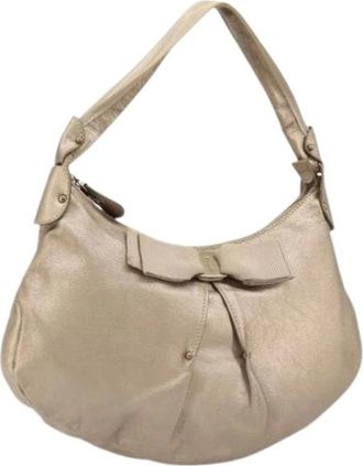 Ferragamo Sac port&eacute; &eacute;paule Pre-owned - Femme - Pre-owned - Beige - Taille: ONE Size