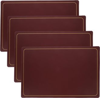 Garneck 4 St&uuml;ck PU Leder Tischset Rustikal Klein Verschlei&szlig;fest Hitzeisolierend Wasserabweisend Platzsparend Tischsets f&uuml;r Esstisch K&uuml;che Buffet