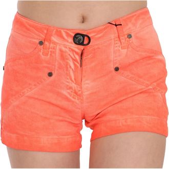 Plein Sud Femme, Shorts, Orange, Taille: 34 FR Mid Waist Mini Short