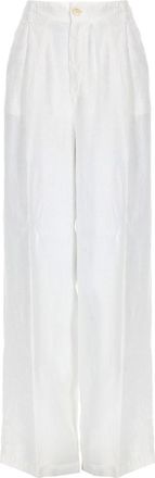 120% Lino Casual Hose - Wei&szlig;