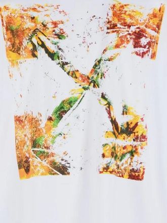 Off-white Mens Cotton T-Shirt Spices Arrow White T-Shirts And Polos
