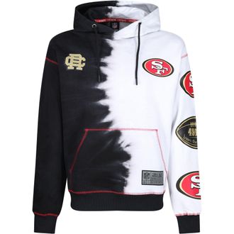 Recovered Clothing San Francisco 49ers NFL Ink Dye Effect Schwarz auf Wei&szlig; Hoody - S
