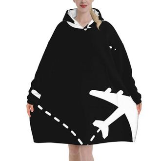 Generic Couverture davion &agrave; capuche pour femme et homme adulte surdimensionn&eacute;e pour une couverture douce et chaude