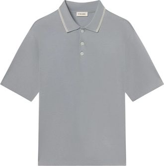 Frame Denim Leichtes Piqu&eacute;-Polo - - Tops - Herren - Grau - L