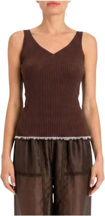 Twinset Femme, Tops, Brun, Taille: 38 FR Hauts