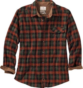 Legendary Whitetails Herren Buck Camp Flanellhemd Hemd mit Button-Down-Kragen, Redwood Plaid, XX-Large