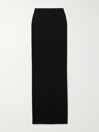 Éterne Jupe Longue En Jersey Stretch - Noir