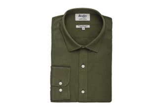 Bexley Silbert - Chemise homme chambray vert foret