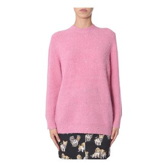 Msgm Pull Costa Inglese con Cristalli - - Knitwear - Damen - Rosa - L