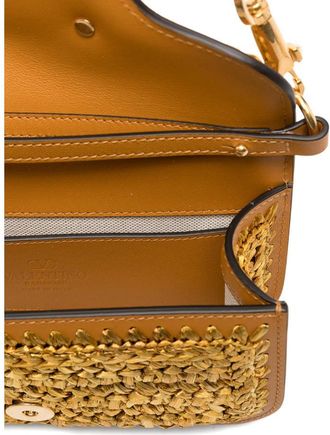 Valentino Garavani Quilted Metallic Calf Leather Shoulder Bag - Gold