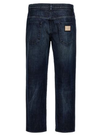 Dolce & Gabbana Mens Blue Cotton Skinny Jeans Clothing