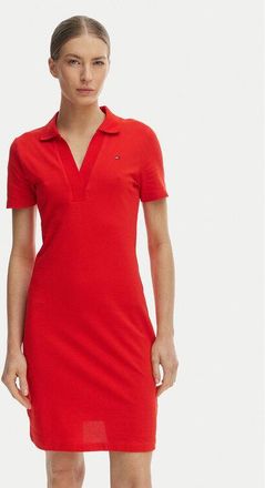Tommy Hilfiger Kleid f&uuml;r den Alltag WW0WW42567 Rot Slim Fit
