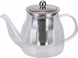 Villa D'Este Home Tivoli Teekanne 650 ml mit Teesieb aus Borosilikatglas