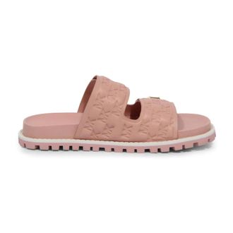 Michael Kors Femme, Chaussures, Rose, Taille: 38 1/2 EU Stark Slide Puffy Logo Sandales