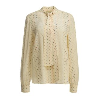 Valentino Sternenprint-Seidenhemd - - Blouses & Shirts - Damen - Beige - M