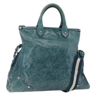 Bally Sac &agrave; main en cuir Pre-owned - Femme - Pre-owned - Vert - Taille: ONE Size