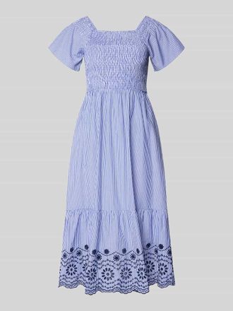 b.young Midikleid mit Smok-Details Modell INZI