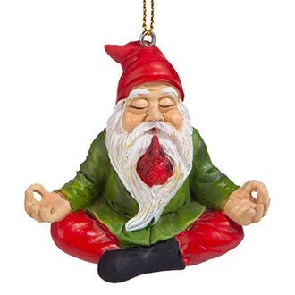Design Toscano Weihnachtsverzierung - Gartenzwerge Figur - Zen Garden Gnome - Meditieren Gnome Statuen