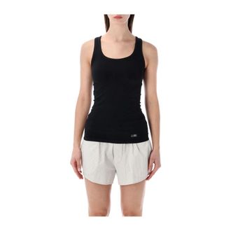 Maison Margiela D&eacute;bardeur c&ocirc;tel&eacute; - Femme - Tops - Noir - Taille: 42/44 FR