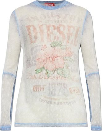Diesel Homme, Tops, Beige, Taille: S Long Sleeve T-shirt T-Gaspar