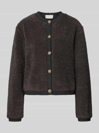 Neo Noir Teddyjacke mit Knopfleiste