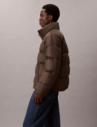 Calvin Klein Steppjacke LS MDWT NYLON CHNNL DOWN PUFFER Mit Rundhalsaussschnitt, regular fit
