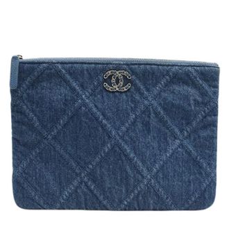 Chanel Pre-owned Denim Clutch - - Pre-owned - Damen - Blau - ONE SIZE