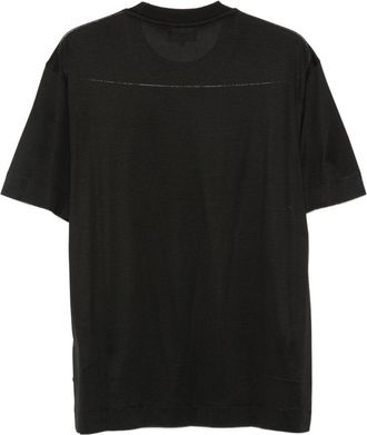 Emporio Armani Logo Print T-shirt - Black