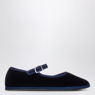 Vibi Venezia Mary Jane in Delfina blue velvet