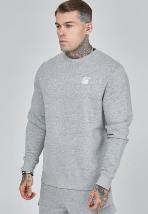 Siksilk Sweater SikSilk Herren Grau Marl Essentials Pullover
