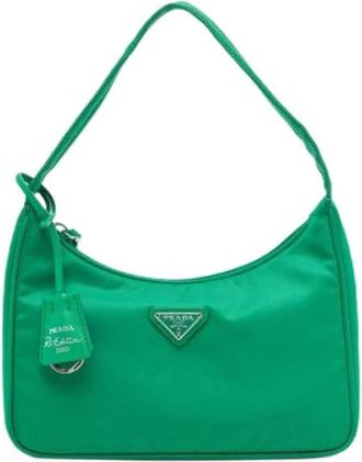 Prada Sac bandouli&egrave;re Pre-owned en nylon - Femme - Pre-owned - Vert - Taille: ONE Size