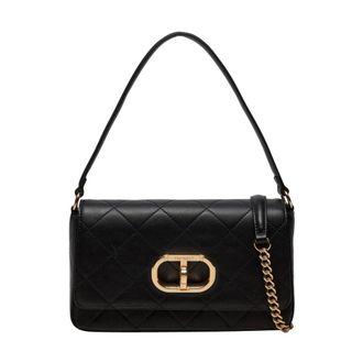 Twinset Femme, Sacs, Noir, Taille: ONE Size Sac à Bandoulière Noir avec Détails en Or