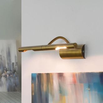 Licht-Erlebnisse El&eacute;gante lampe &agrave; tableau en laiton antique G9 large 29cm Classique