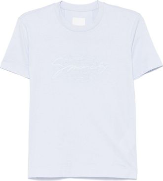Givenchy t-shirt à logo brodé - Bleu