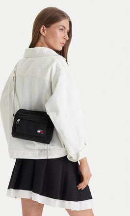 Tommy Jeans Handtasche Tjw Ess Daily Crossover AW0AW18462 Schwarz