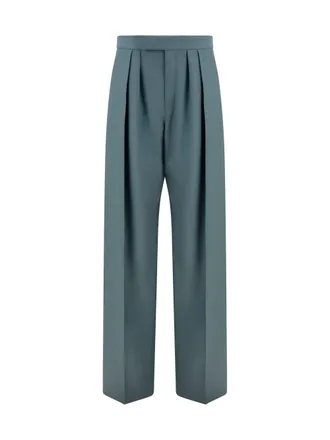 Chlo&eacute; Womens Pants Tailored Wool Urban Grey Fleece (ovis Aries) Trousers