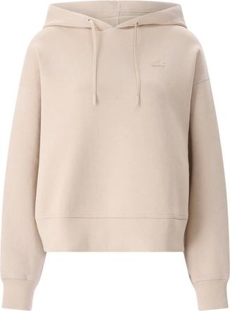 Lacoste Femme, Sweatshirts et sweats &agrave; capuche, Beige, Taille: 44 FR Sweat &agrave; capuche
