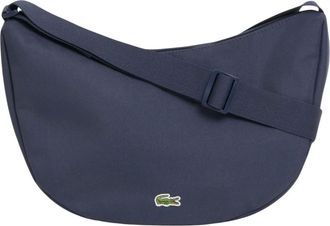 Lacoste Femme, Sacs, Bleu, Taille: ONE Size Sac Lune Moyen Neocroc