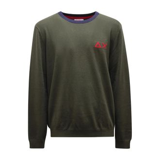 Sun 68 Pullover mit gro&szlig;en Ellbogen-Patches - - Knitwear - Herren - Gr&uuml;n - 3XL