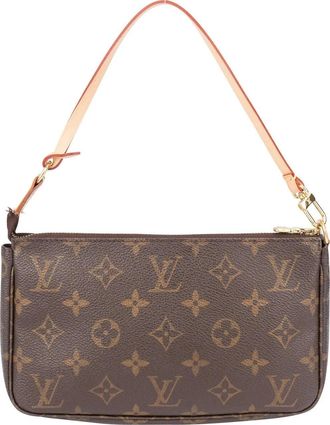 Louis Vuitton Crossbody Bags - Louis Vuitton Canvas Monogram Pochette Accessoire - Gr. unisize - in Braun - für Damen