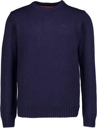 N.Z.A. Herren Pullover blau Wollmischung unifarben