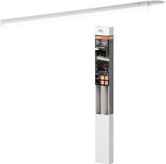 Osram Switch Batten Schlanke LED-Lichtleiste mit eingebautem Schalter 300 mm 4W 3000K in Weiß, zu nahtlosen Lichtbändern verbindbar, IP20-Schutz, für Unterb