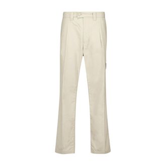 Stone Island Homme, Pantalons, Beige, Taille: W31 Pantalon en Coton Crème à Jambe Fuselée