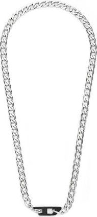 Diesel Collier pour homme en acier inoxydable 2 tons avec fermoir mousqueton