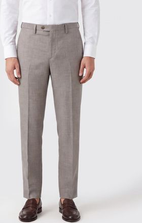 BRIGLIA 1949 Ma&szlig;geschneiderte Slim-Fit-Hose aus Schurwolle mit versetztem Verschluss