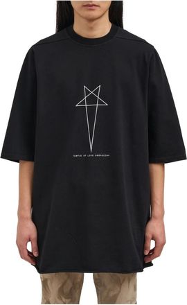 Rick Owens Homme, Tops, Noir, Taille: L Jumbo SS T