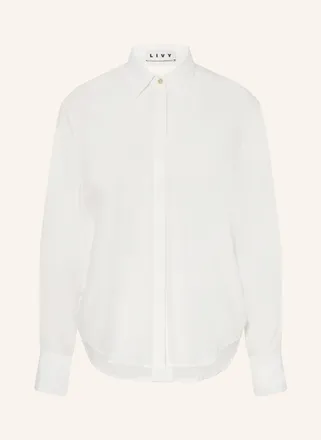 Livy Livy Lounge-Shirt Romy Aus Seide Mit Cut-Out weiss