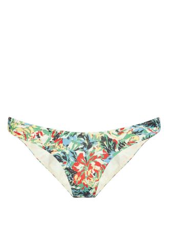 Ganni Bikinih&ouml;schen mit Blumen-Print - Blau