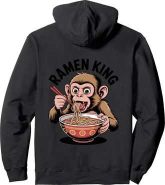 Shinkai Wilder AFFE mit Ramen Japan Streetwear Pullover Hoodie